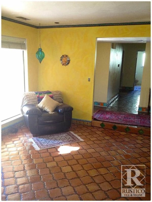 Fleur de Lis Tile Pattern | Authentic Mexican Saltillo Flooring