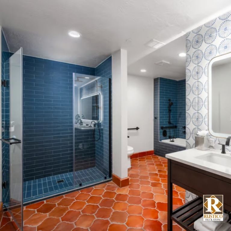 Saltillo Tile Bathroom & Bedroom Floors - Rustico Tile and Stone