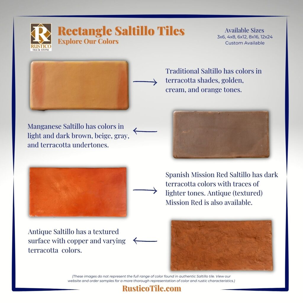 Rectangle Mexican Tile Designs | Saltillo Flooring (Photos) | Rustico Tile