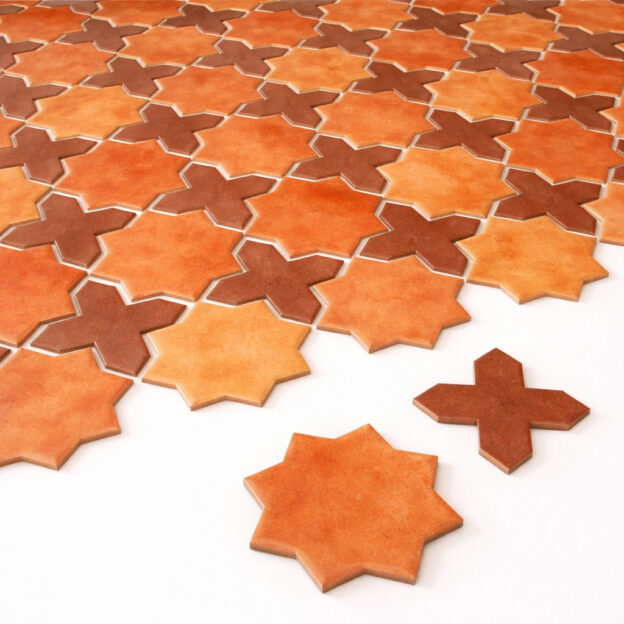 Star & Cross Tile Pattern | Spanish Tile Flooring | Rustico Ships Worldwide